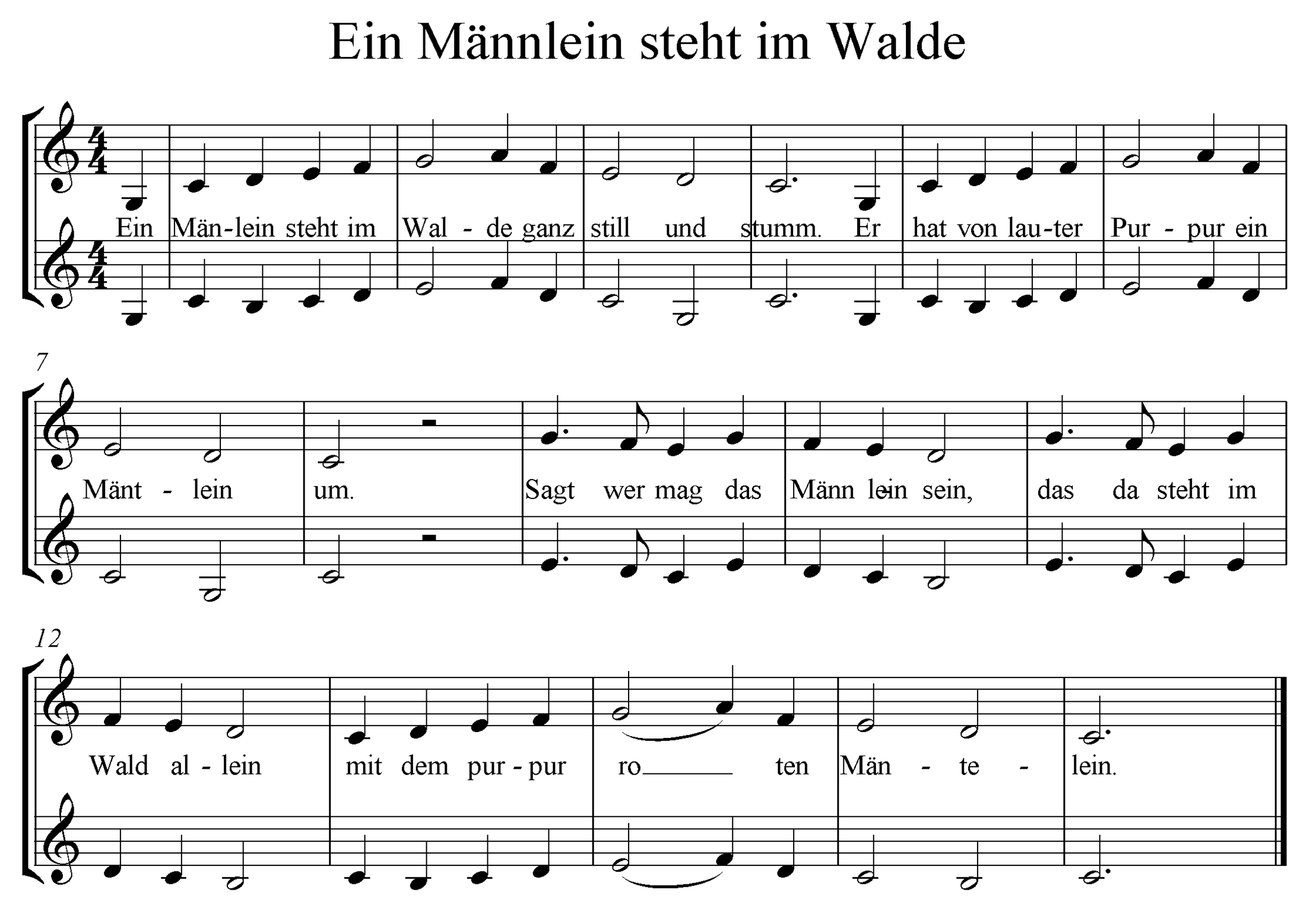 Ein Männlein steht im Walde