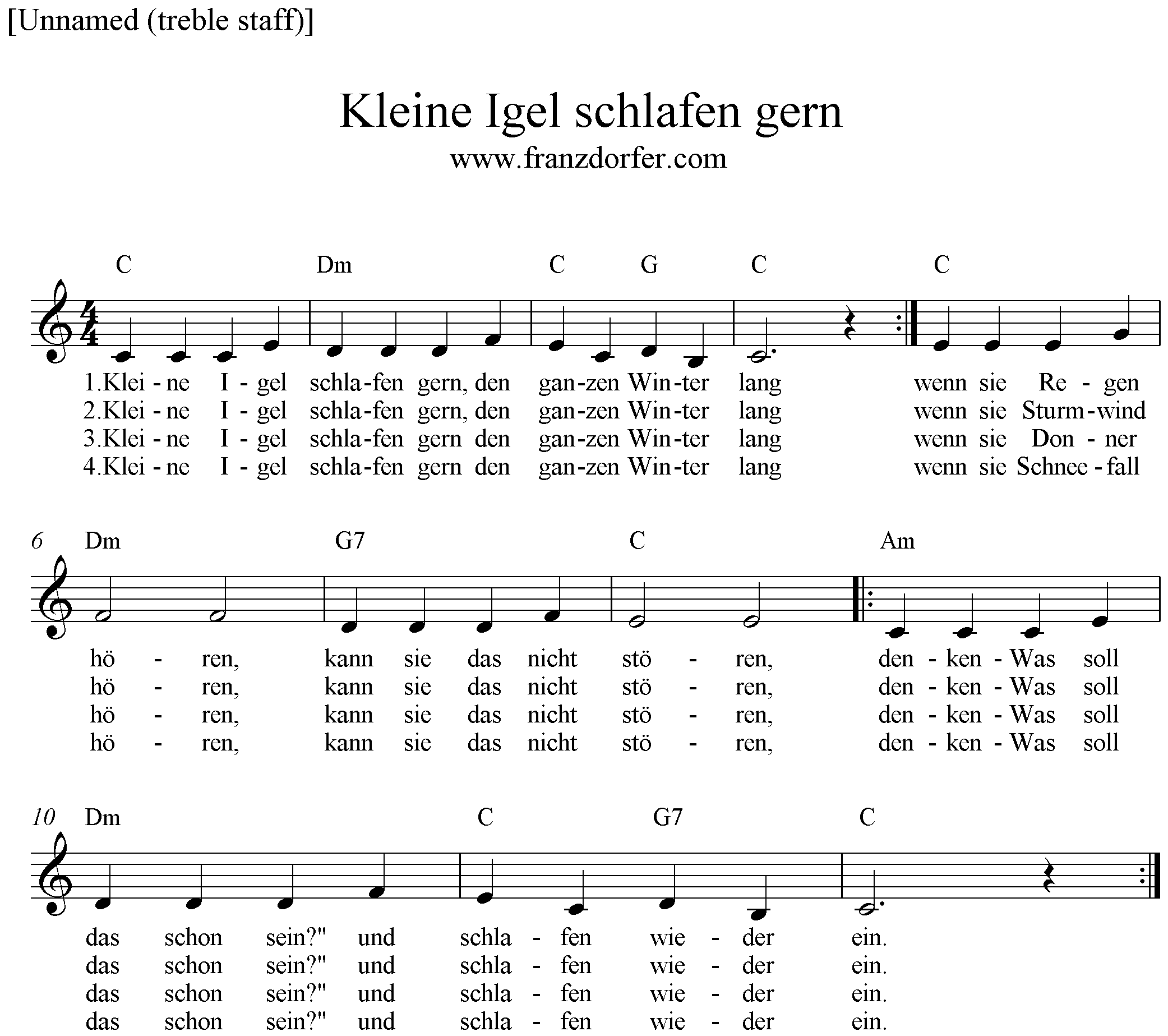 Kleine Igel Schlafen Gern Text