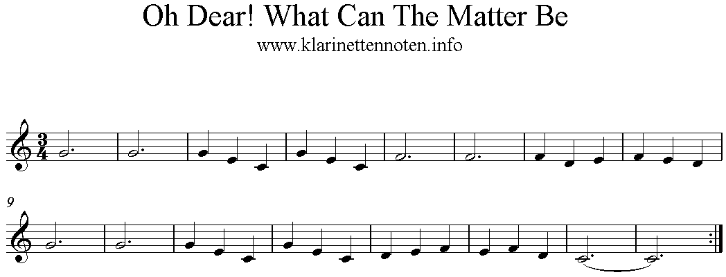 Oh Dear! What Can The Matter Be