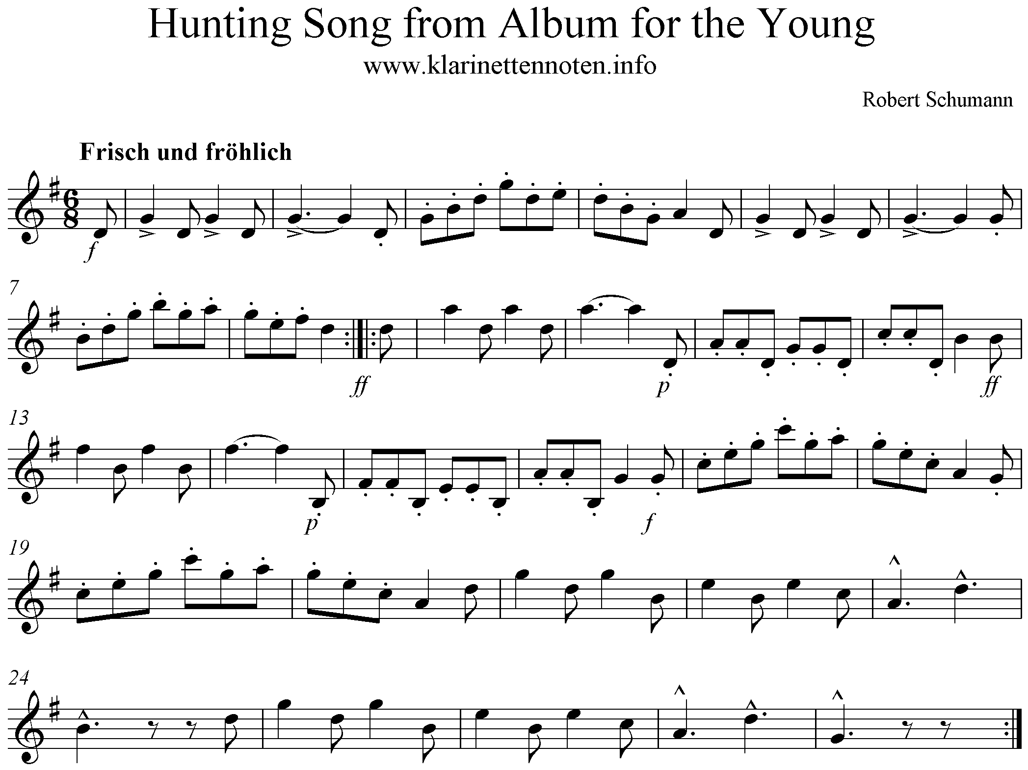 Hunting Song- Schumann-G