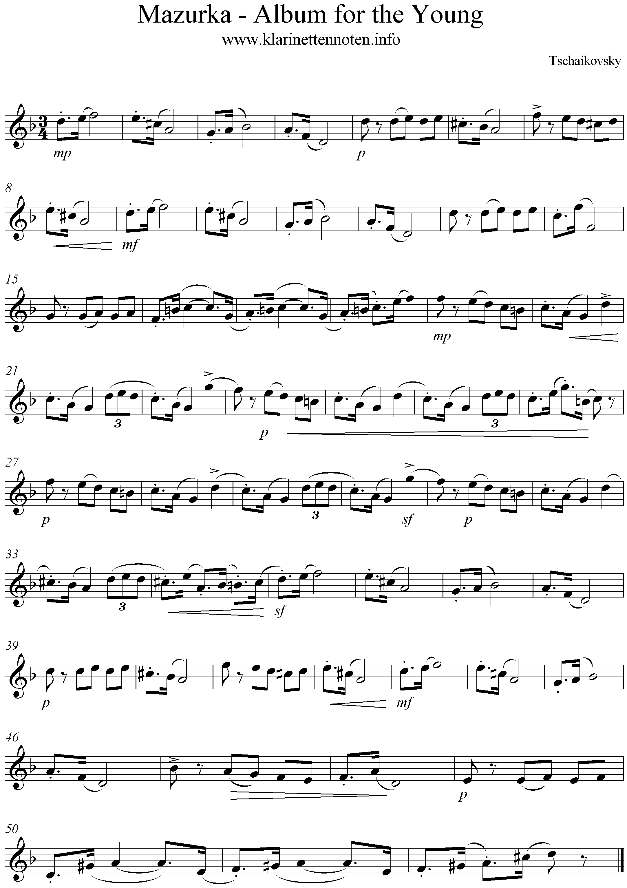 Mazurka - Album for the Young -dm