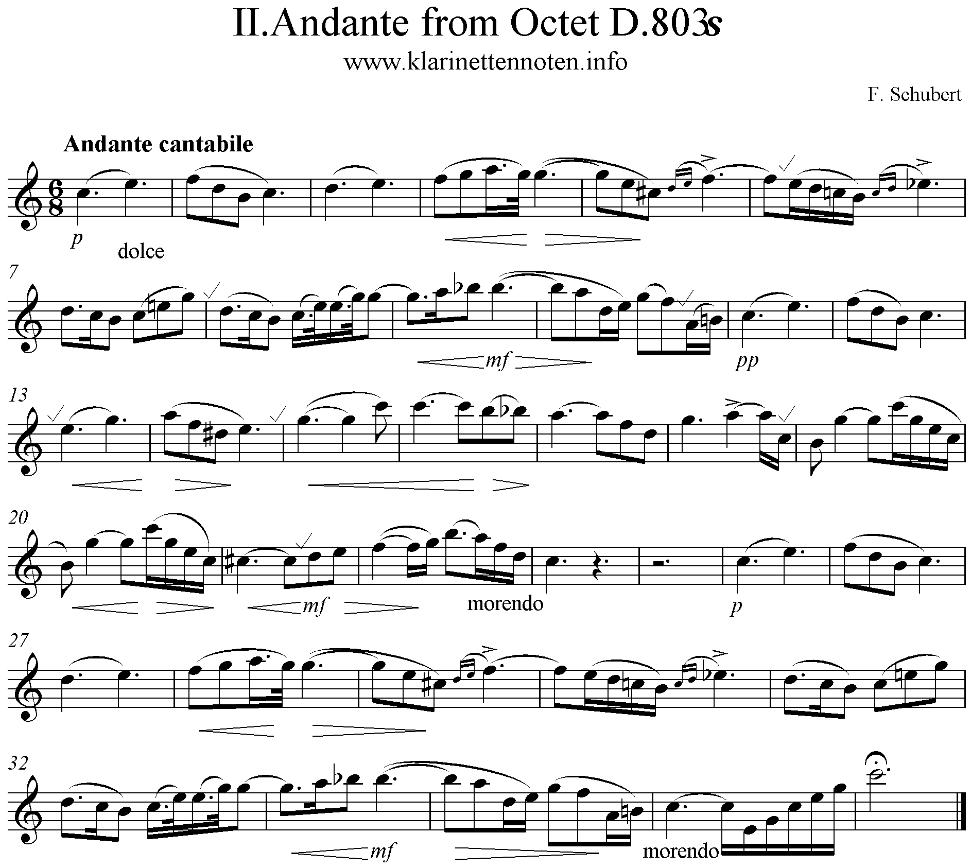 II-Andante from Octet D-803