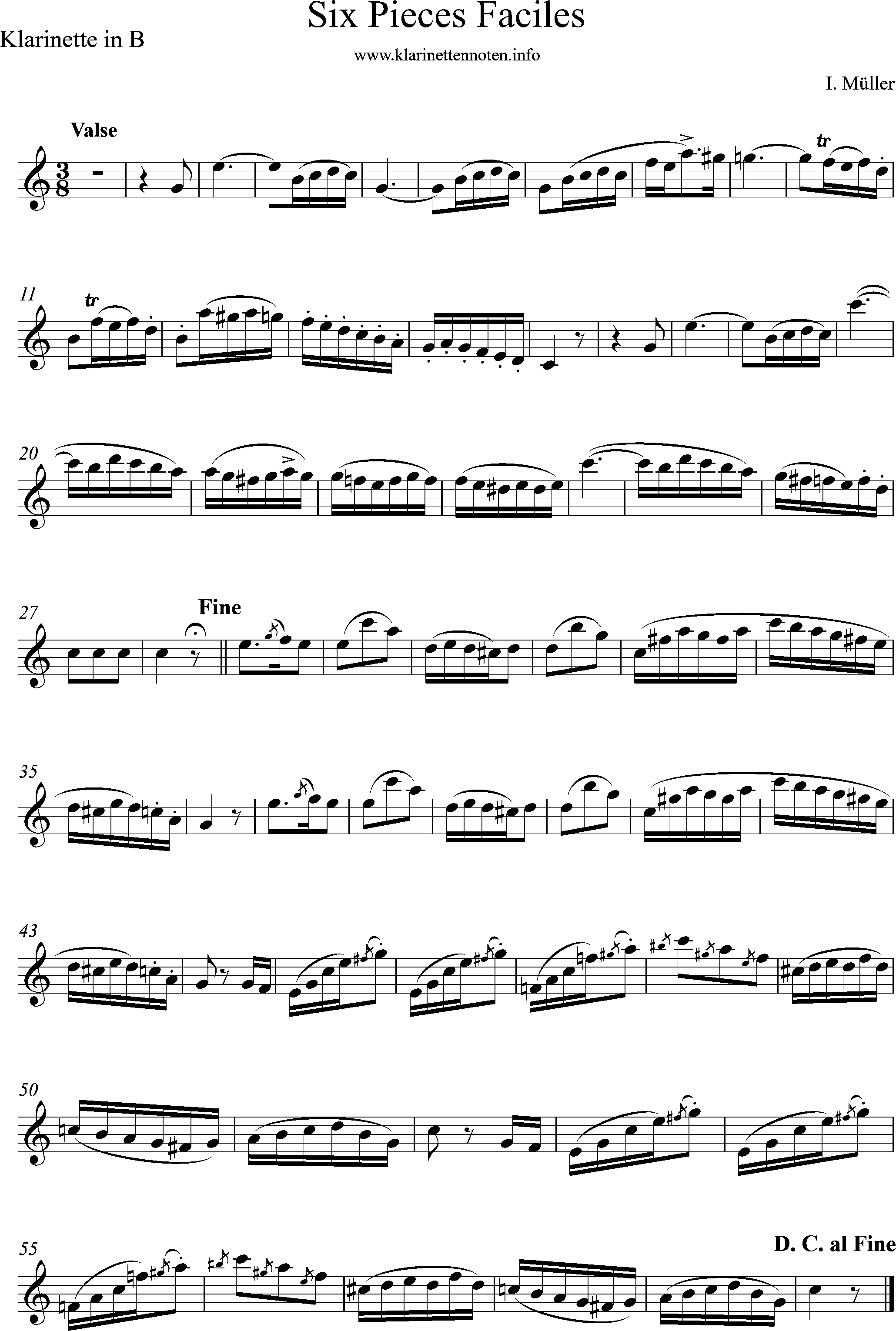 Six Pieces Faciles-I-Valse