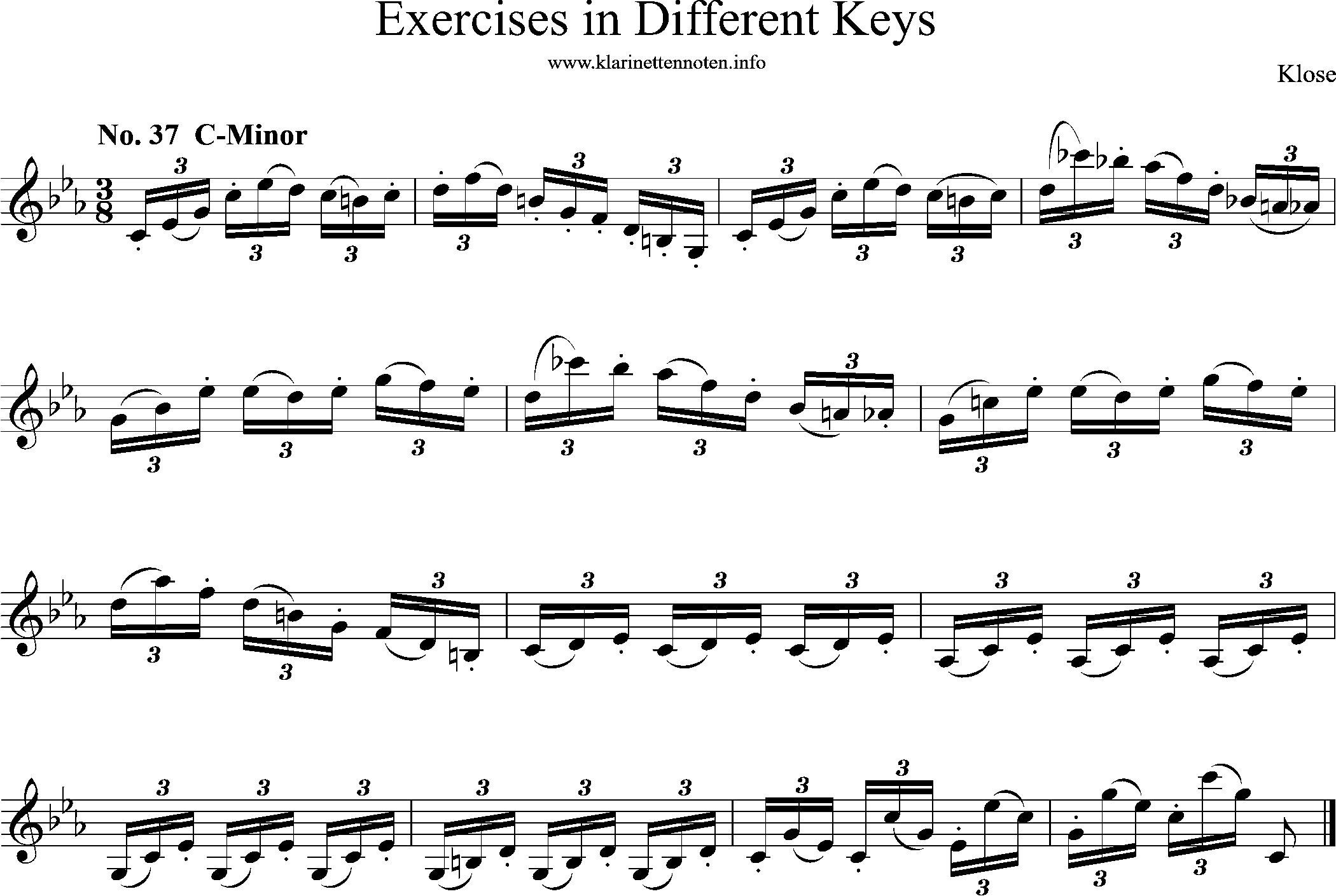 Exercises in Different Keys - No- 37 C-Minor