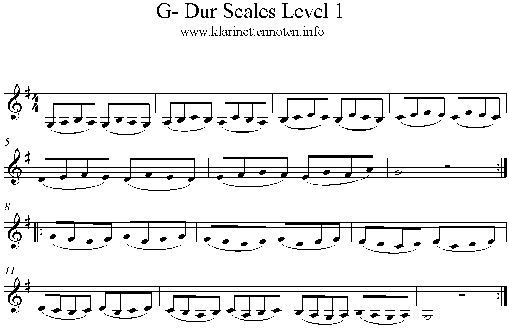 G- Dur Skalen Level 1