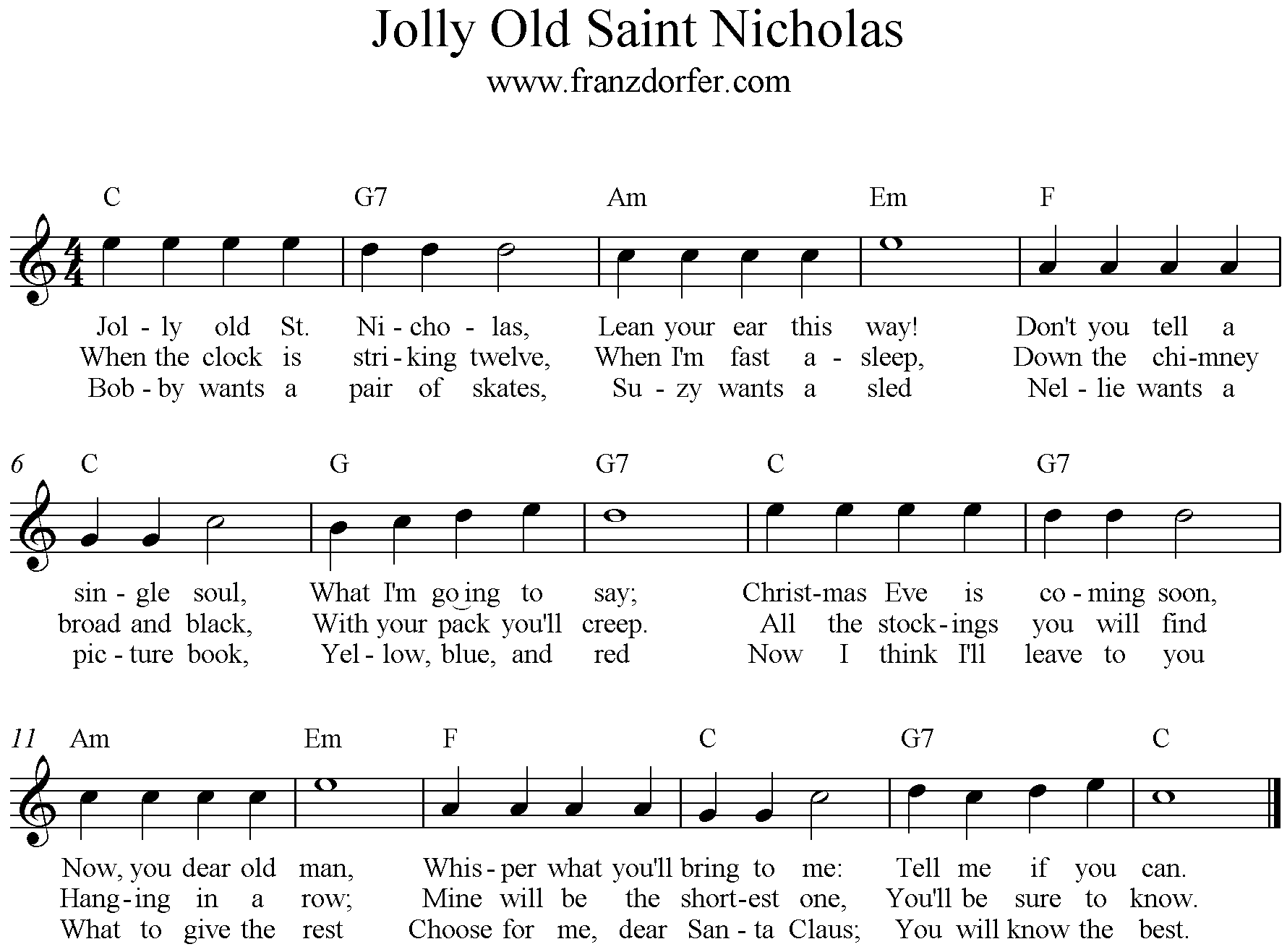 Jolly Old Saint Nicholas