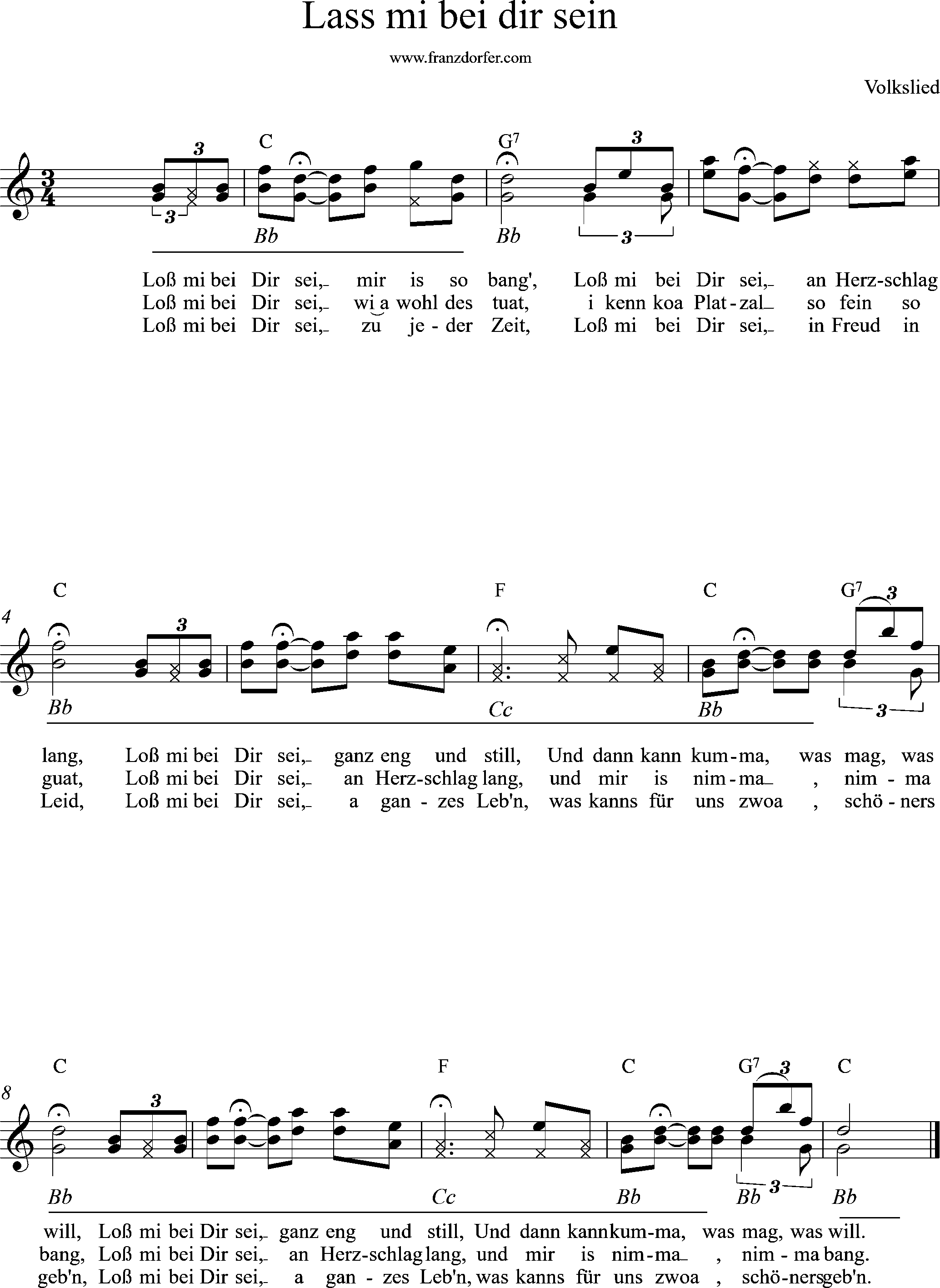 Lass mi bei dir sein