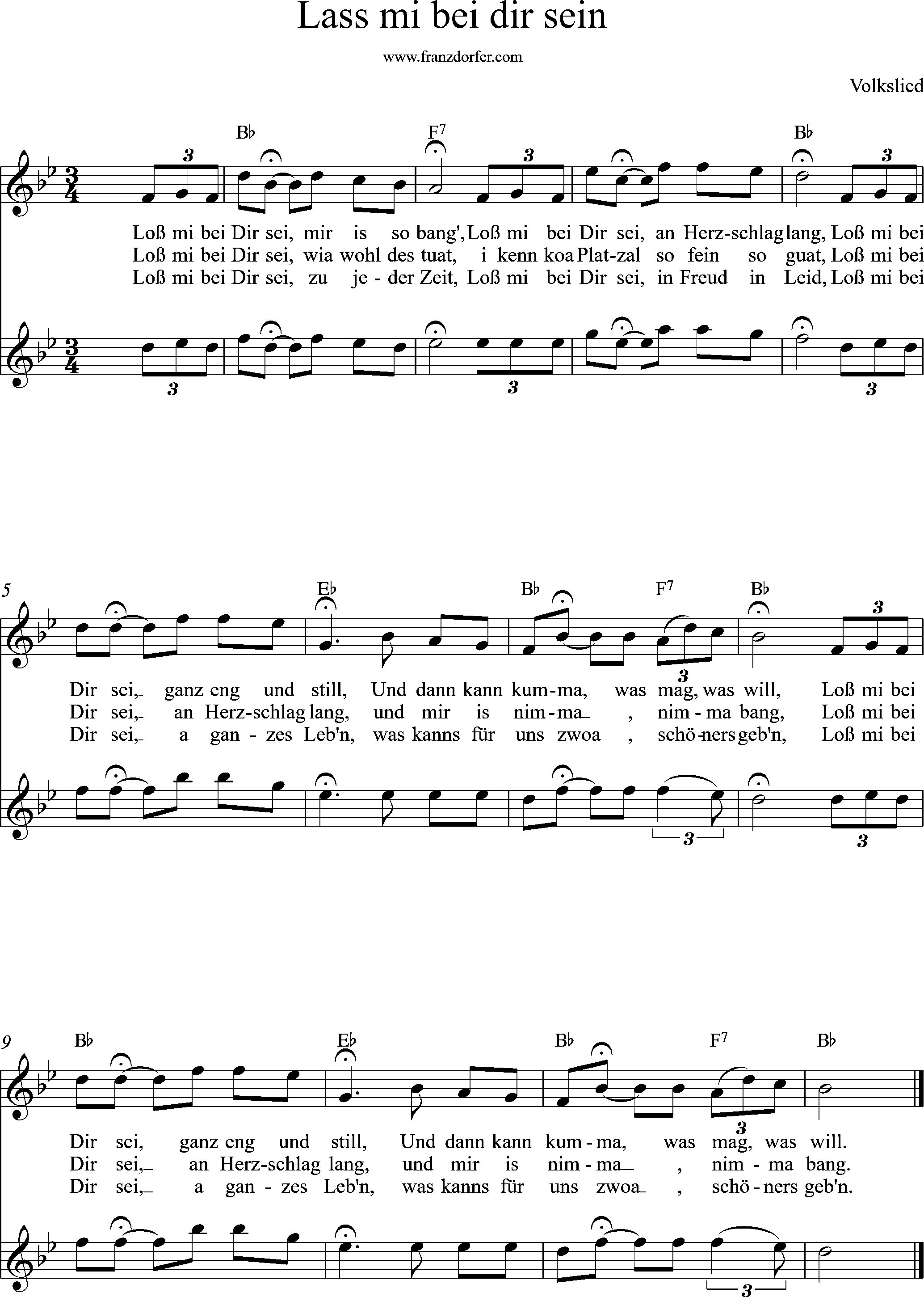 Lass mi bei dir sein