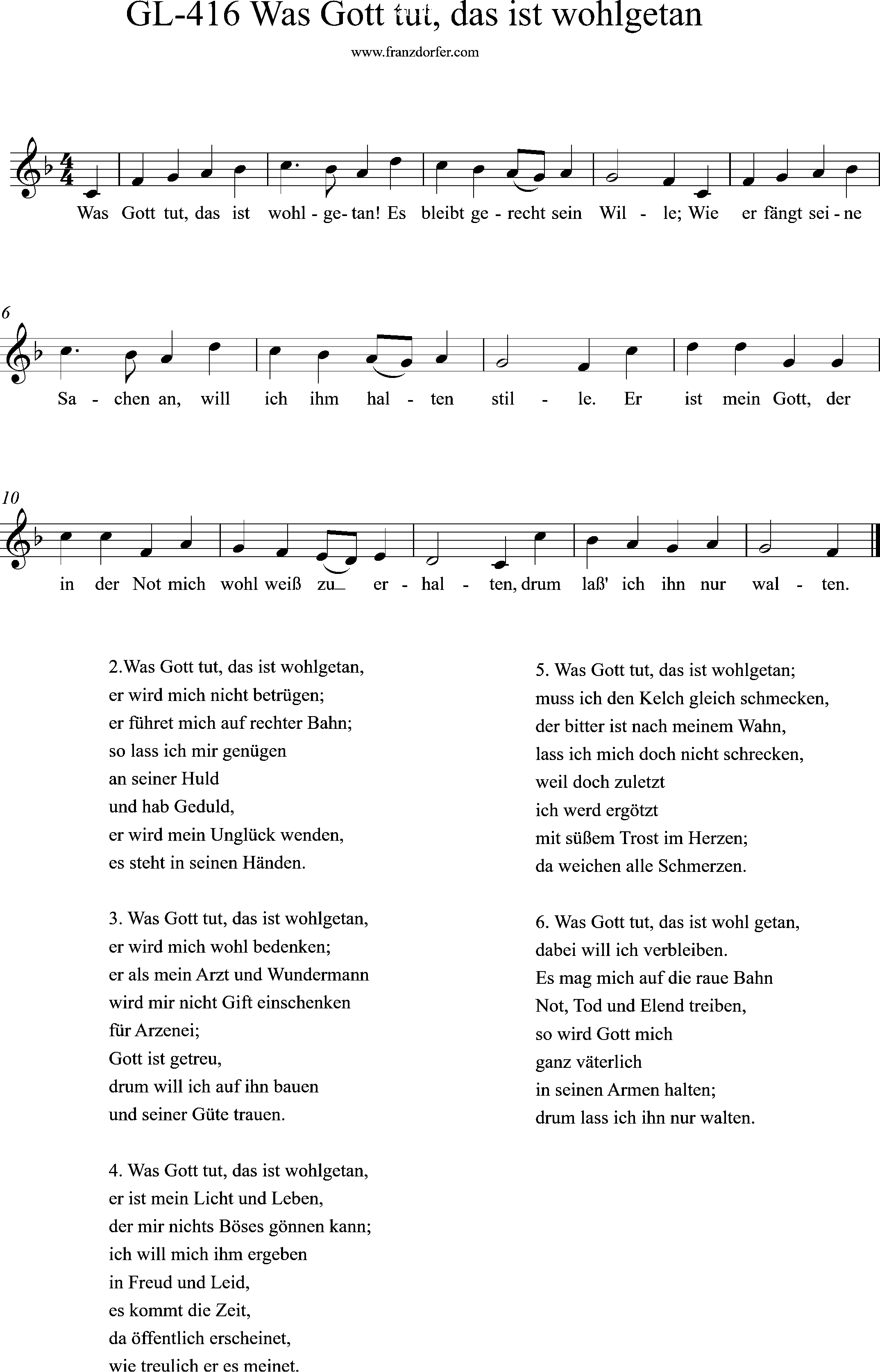 GL-416 Was Gott tut, das ist wohlgetan