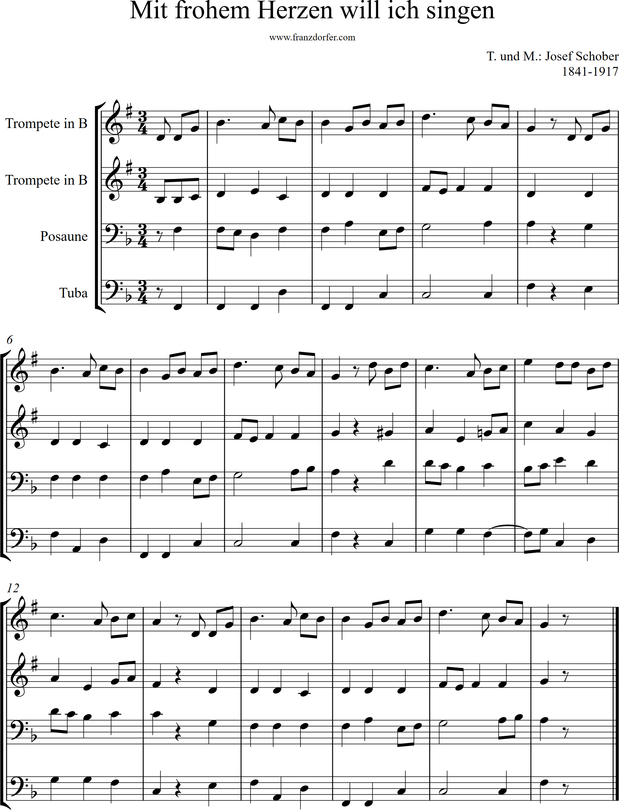 Mit frohem Herzen will ich singen