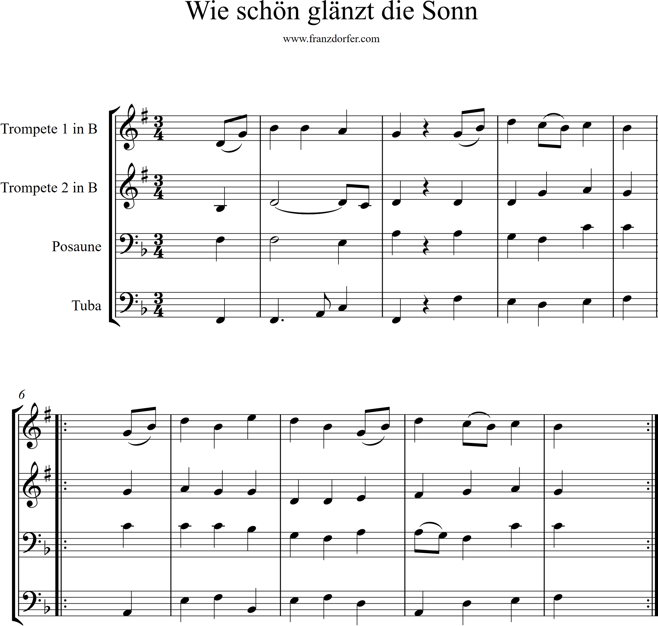 Wie schön glänzt die Sonn