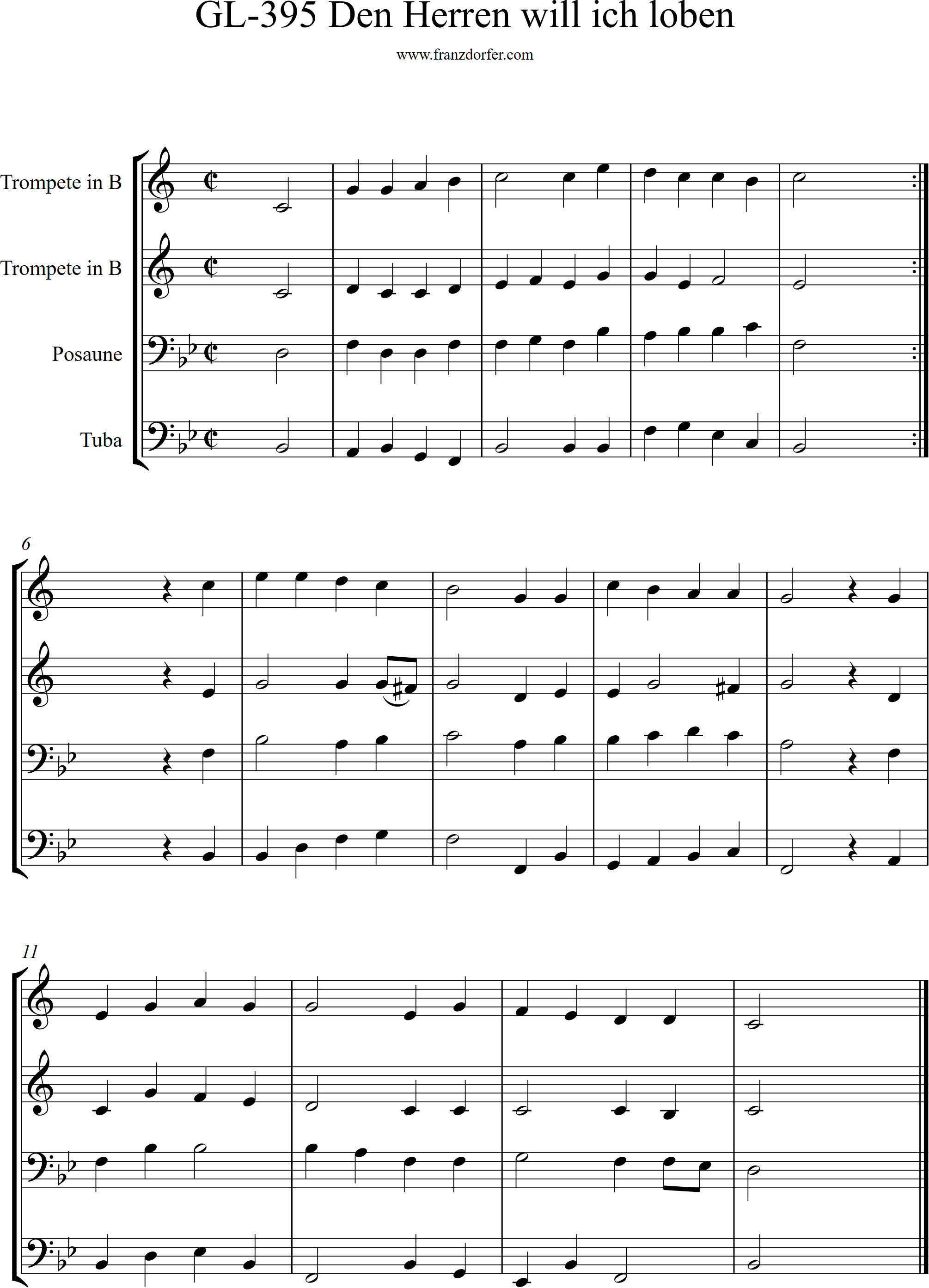 GL-395 Den Herren will ich loben