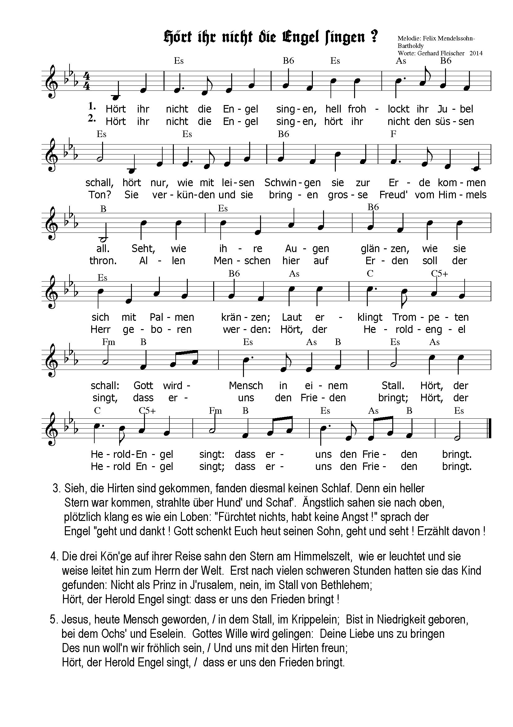 Hört ihr nicht die Engel singen