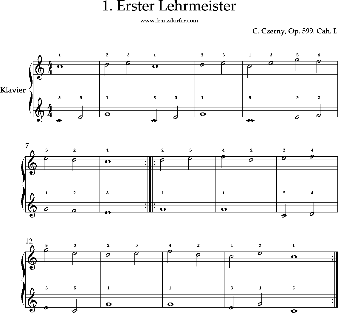 1 Erster Lehrmeister-Czerny