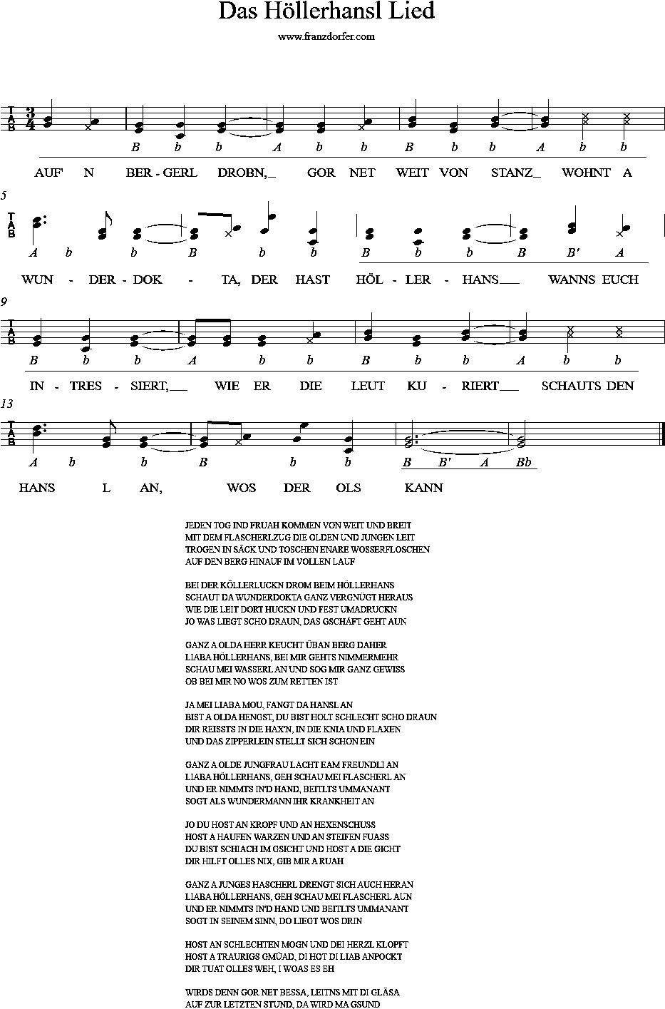 Das Höllerhansl Lied