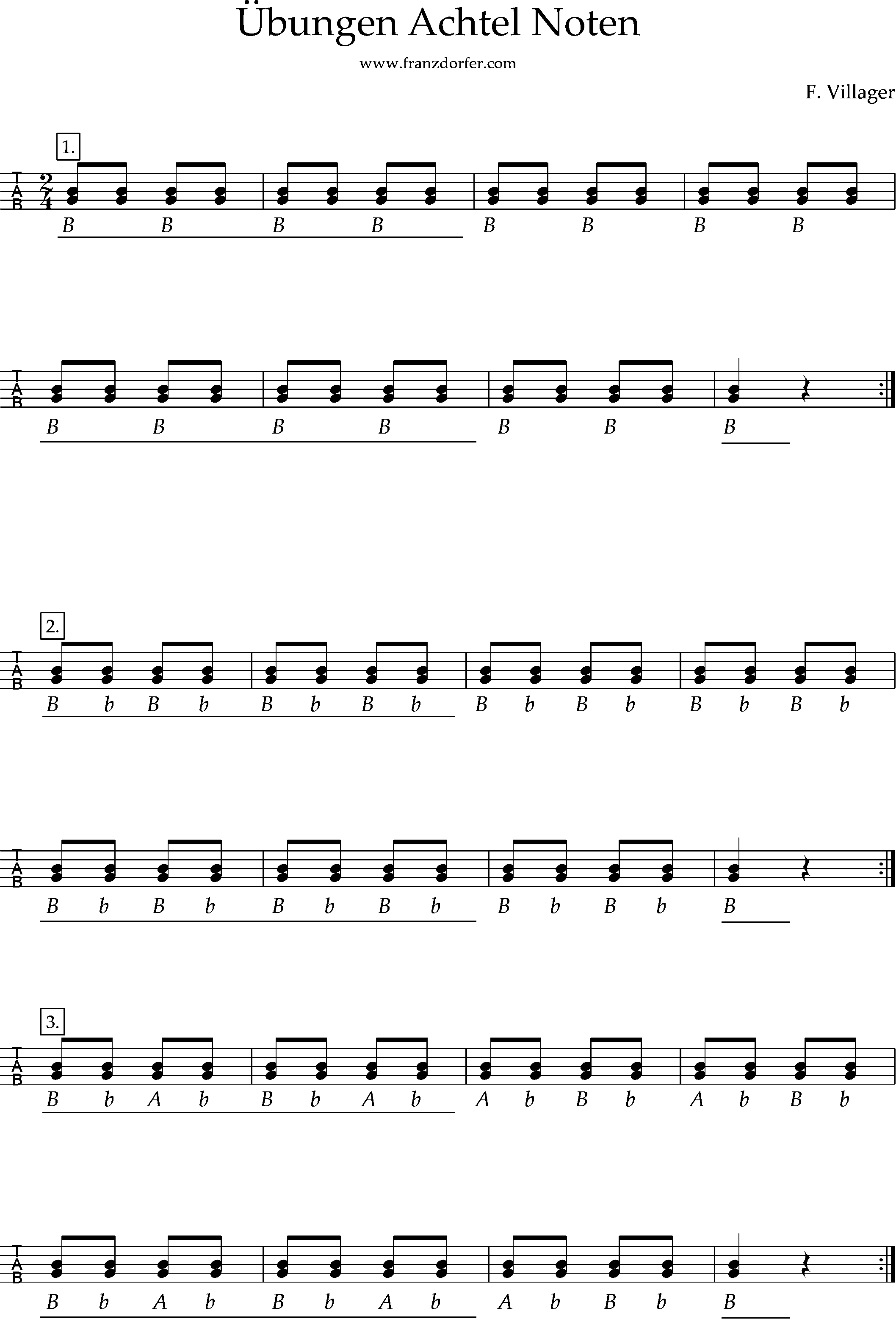 Übungen Achtelnoten