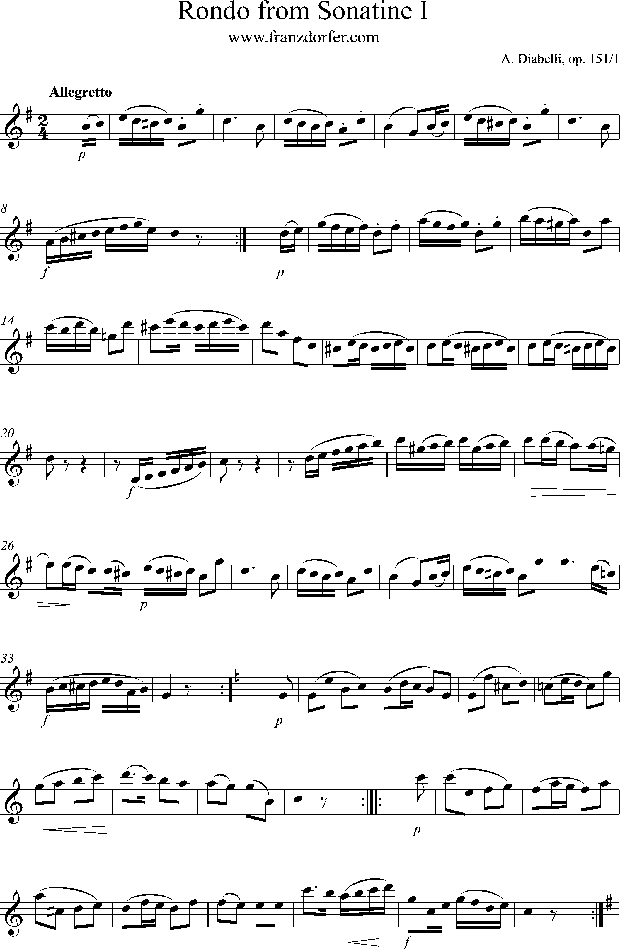 Diabelli Sonatina I- Rondo