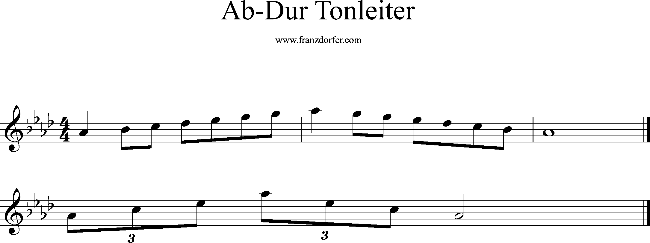 ab-dur-tonleiter-treble-clef